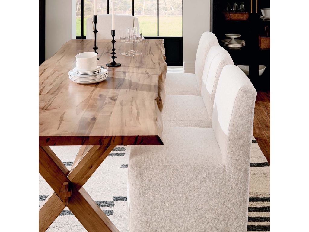 Bassett Crossbuck Live Edge Rectangle Dining Table Furniture Dining ...