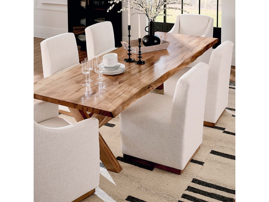 Bassett Crossbuck Live Edge Rectangle Dining Table Furniture Dining ...