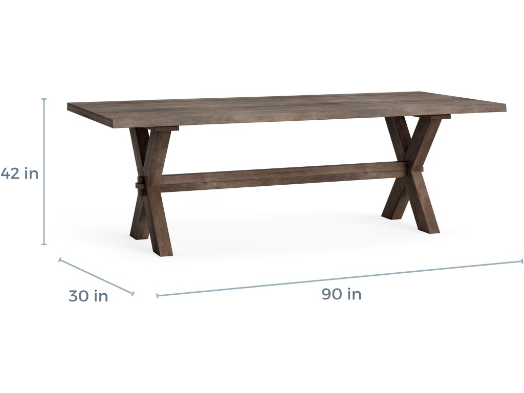 Bassett Crossbuck Live Edge Rectangle Dining Table Furniture Dining ...