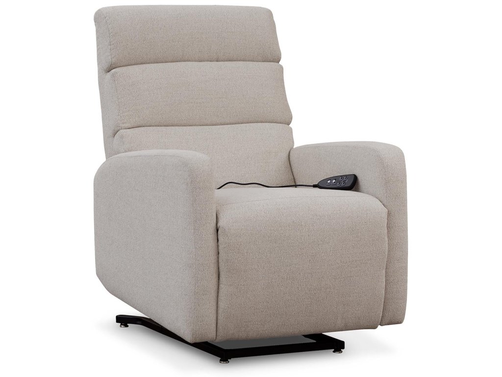 Bassett Hudson Track Arm Lay Flat Power Lift Recliner | Leather by ...