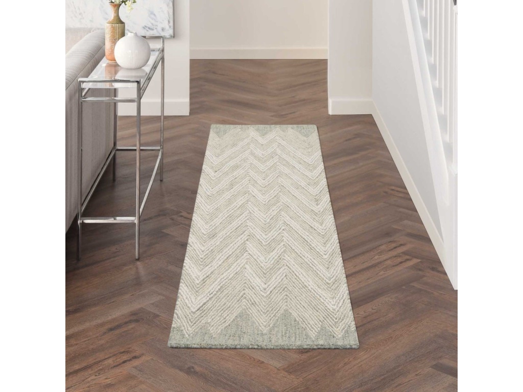 Nourison Home Interlock ITL04 Teal Rug Furniture Rugs Hand Tufted Rugs