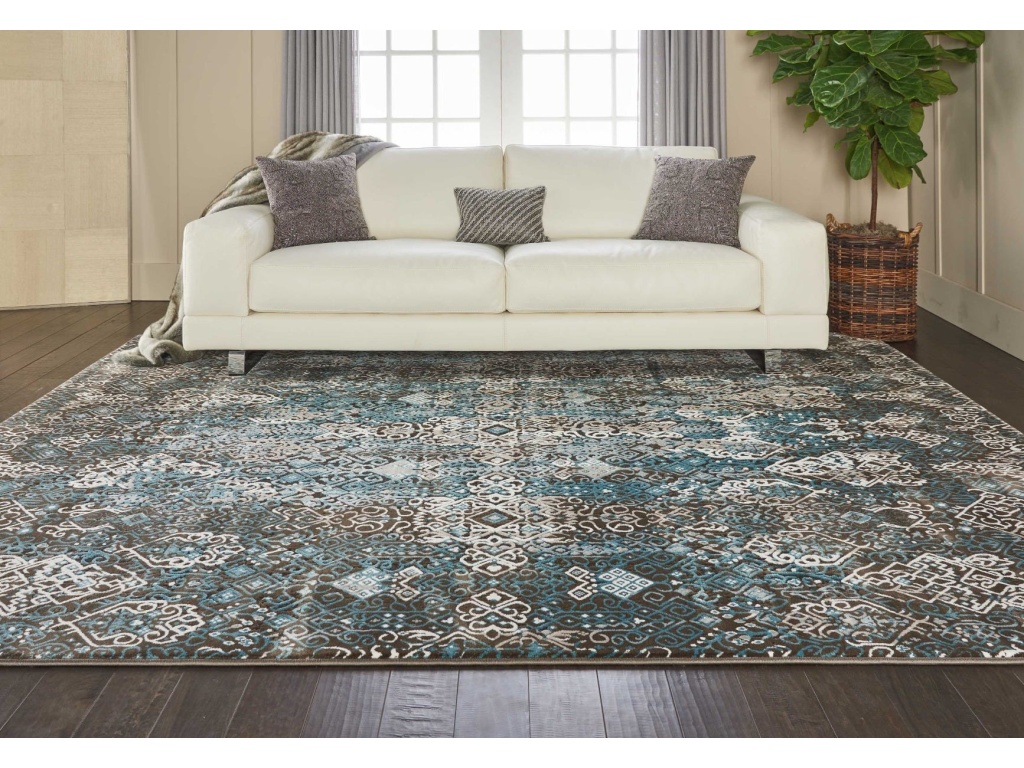 Nourison Home Karma KRM04 Blue Rug Furniture Rugs Machine Made Rugs