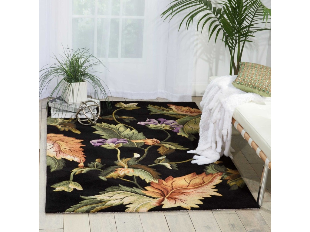 Nourison Home Tropics TS05 Black Rug Furniture Rugs Hand Tufted Rugs